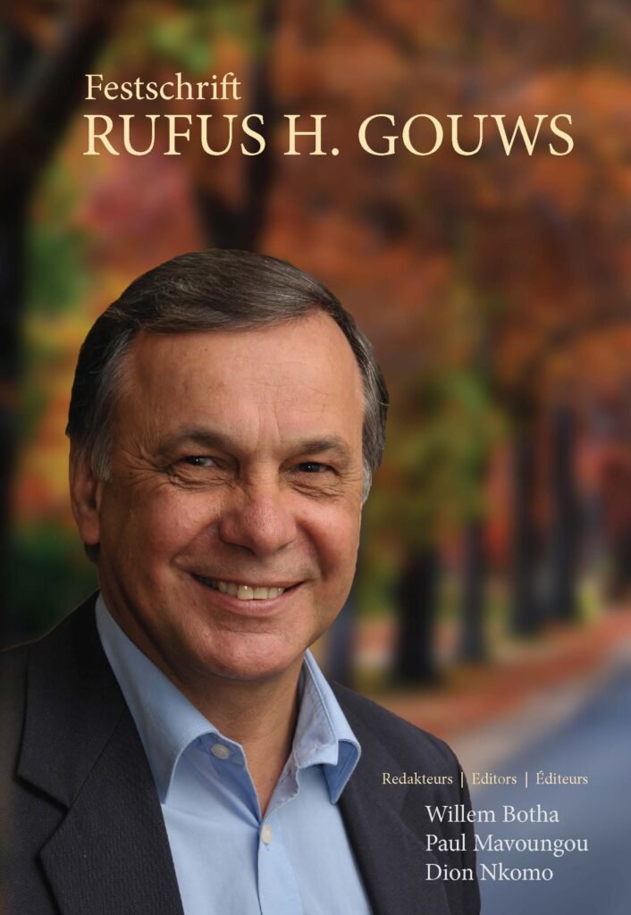Festschrift Rufus H. Gouws - African Sun Media